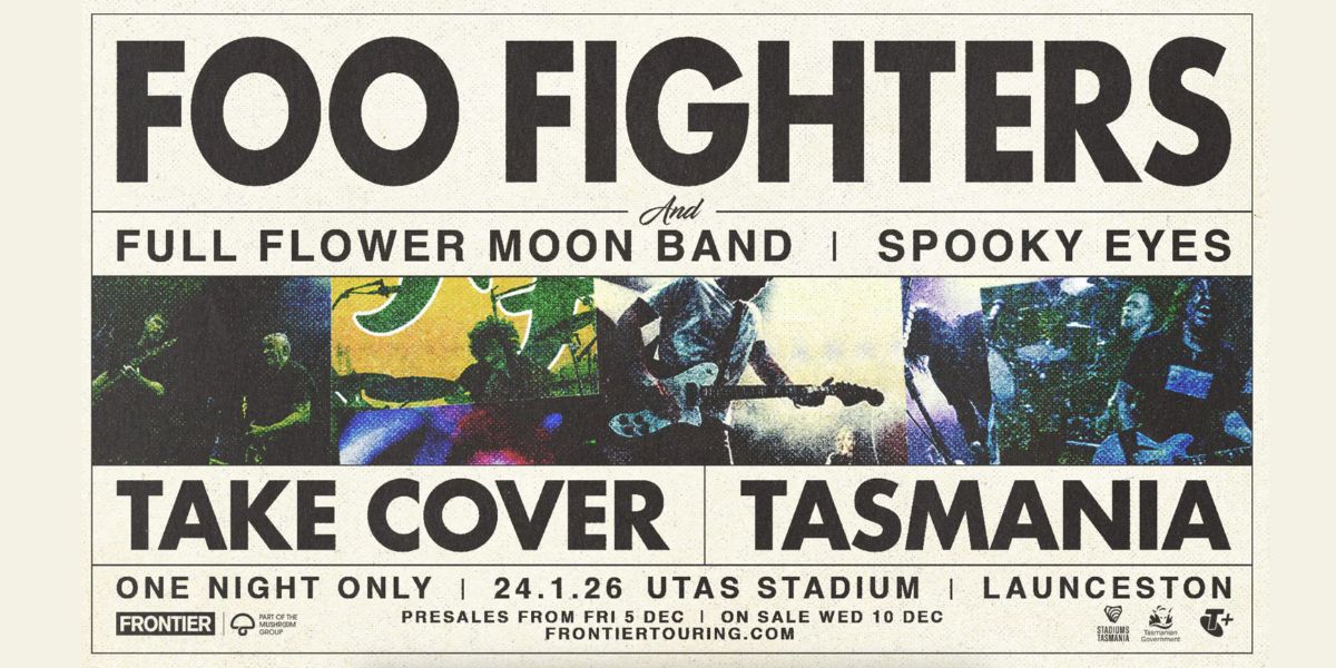 Foo Fighters One Night Only! Performing at UTAS Stadium, Launceston ...